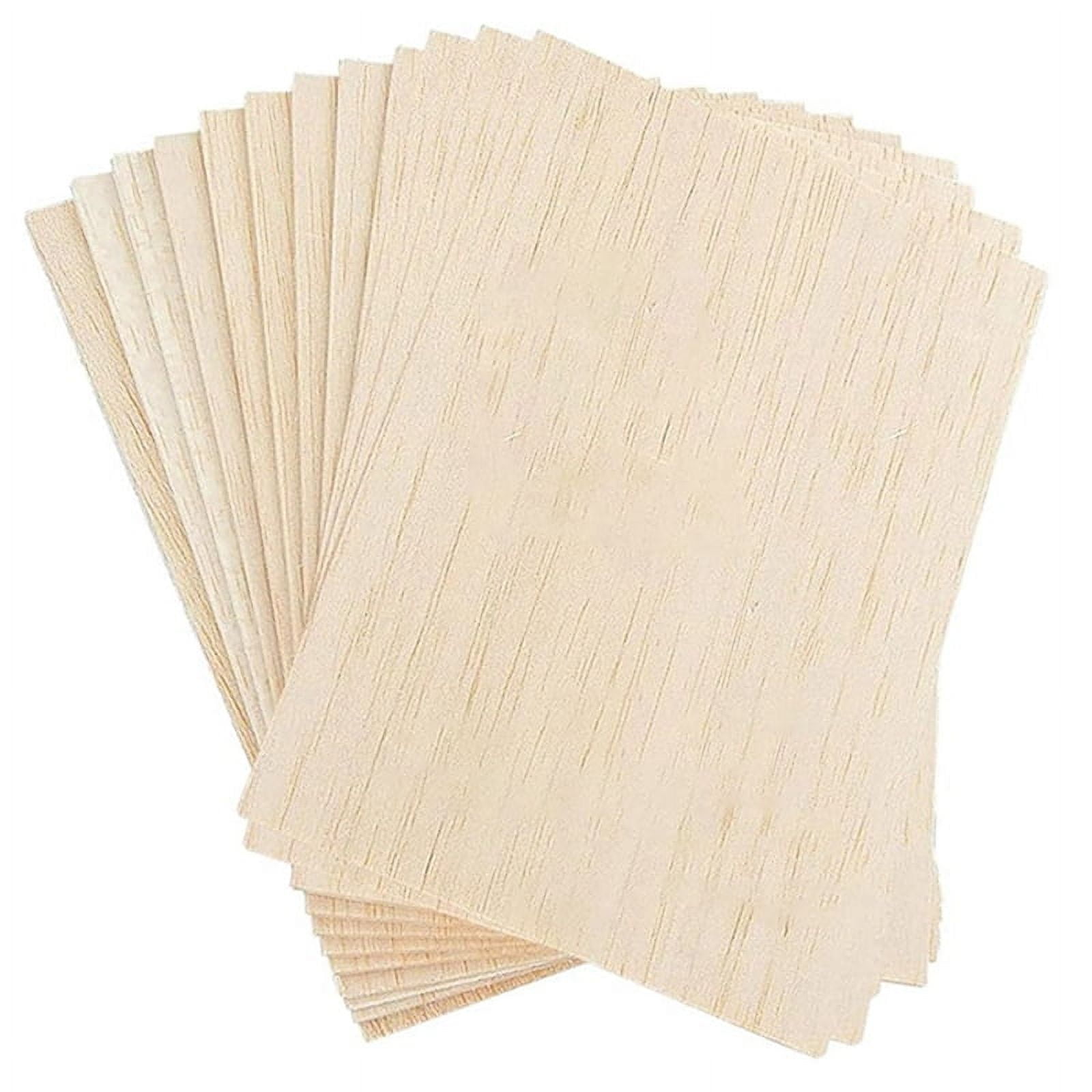 Wood Sheet for Crafts 20PCS Unfinished Wood Sheets Thin Wooden Pieces ...