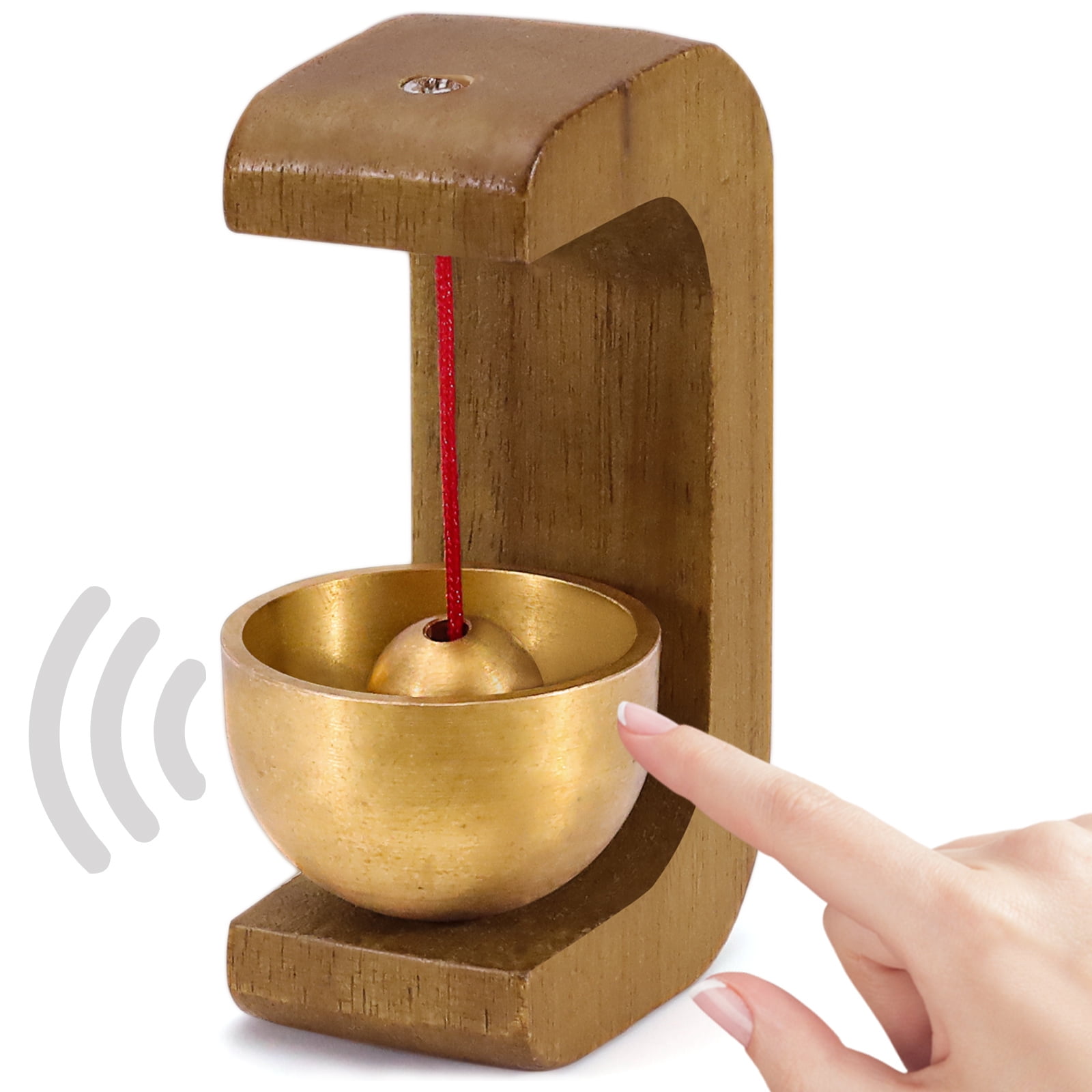 Wood Shopkeepers Bell for Door Opening Business Entry, Self Adhesive ...