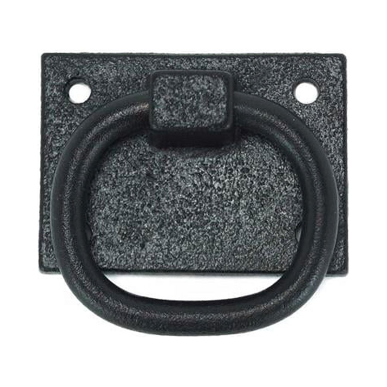 Wood Shutter Hardware 30-14-88550 Shutter Pull Ring with Plate, Black ...