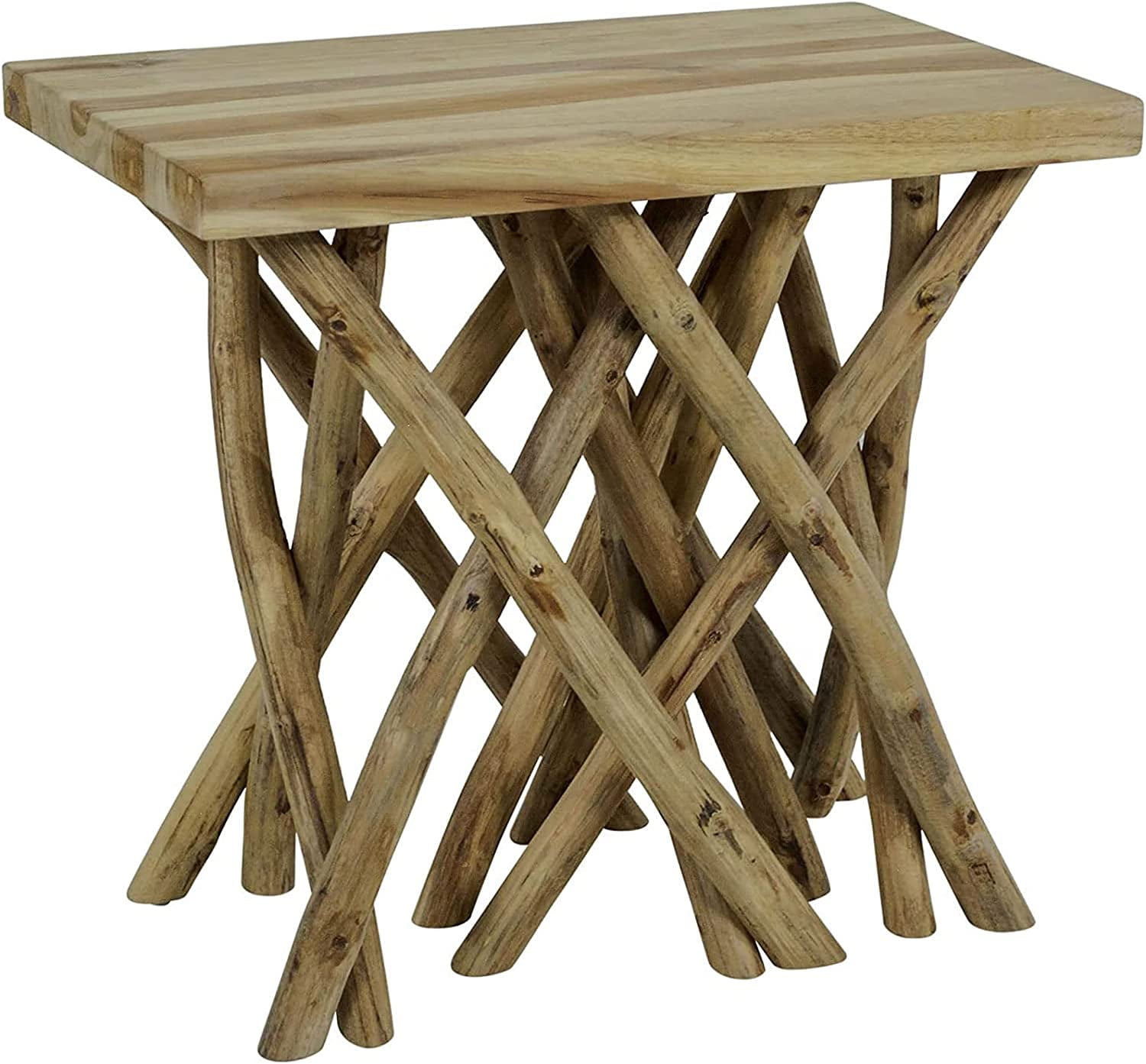 Wood Side Table or Plant Stand – Round & Rectangle Shapes – Multiple ...