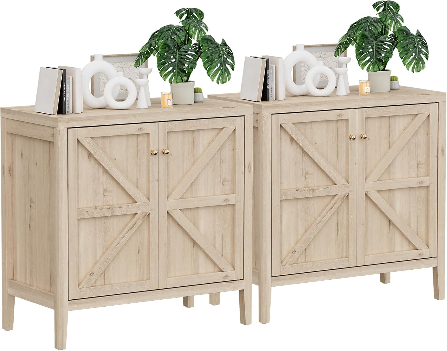 Wood Sideboard Buffet Cabinet with Doors - Farmhouse Storage Cabinet ...