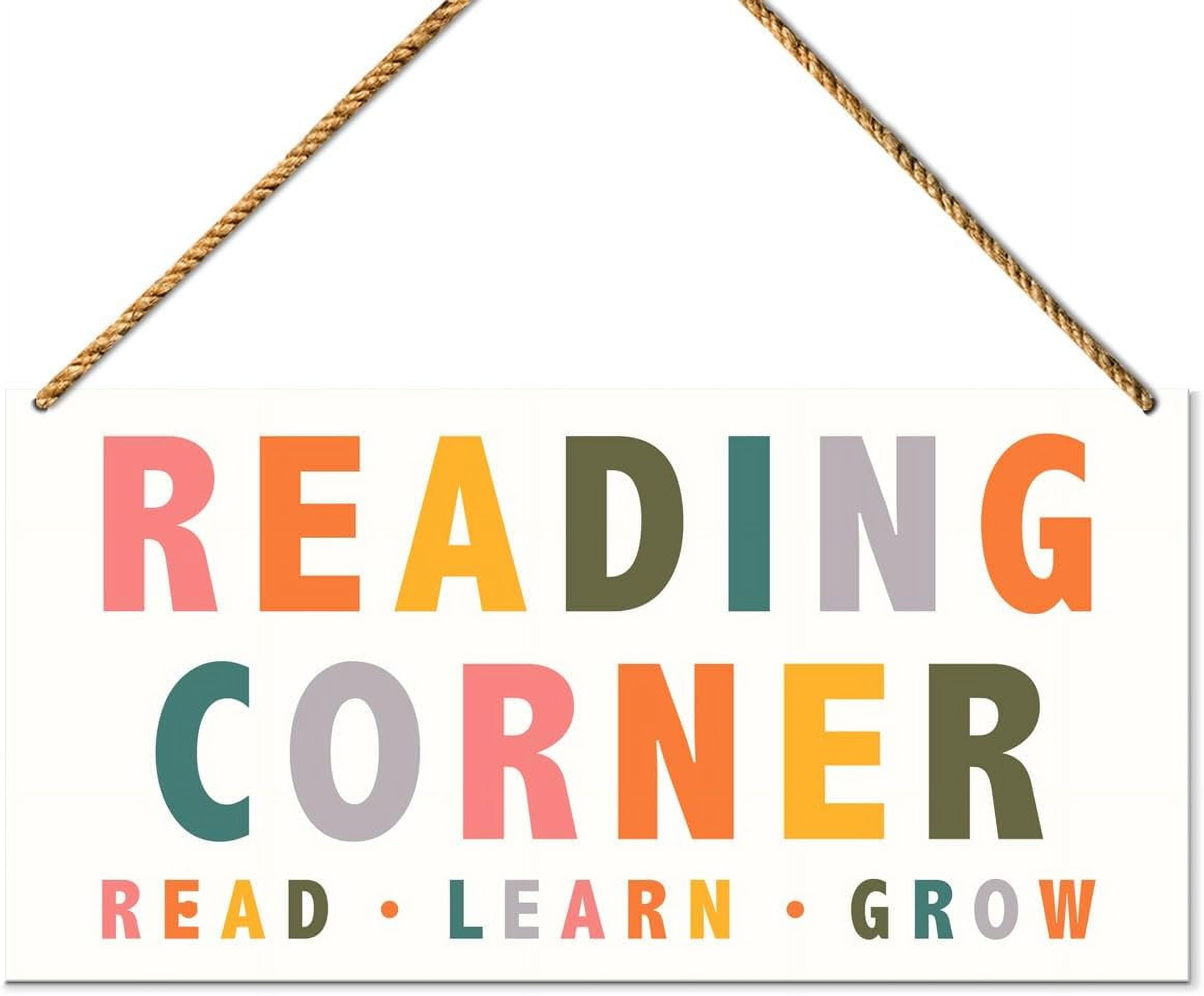 Wood Sign 10x5 Inch Classroom Sign Inspirational Wall Decor for Library ...