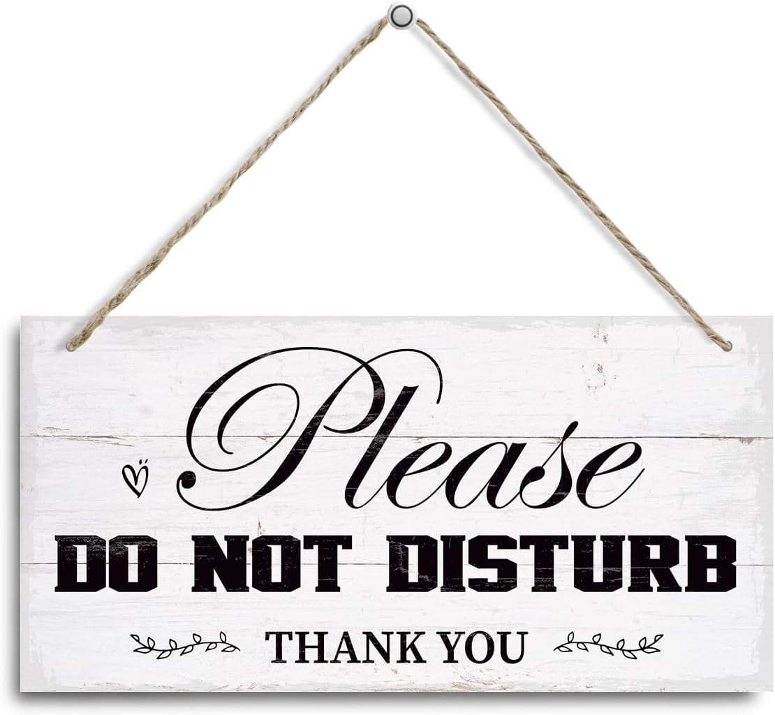 Wood Sign 10x5 Inch Do Not Disturb Sign for Door, Meeting Room Door ...