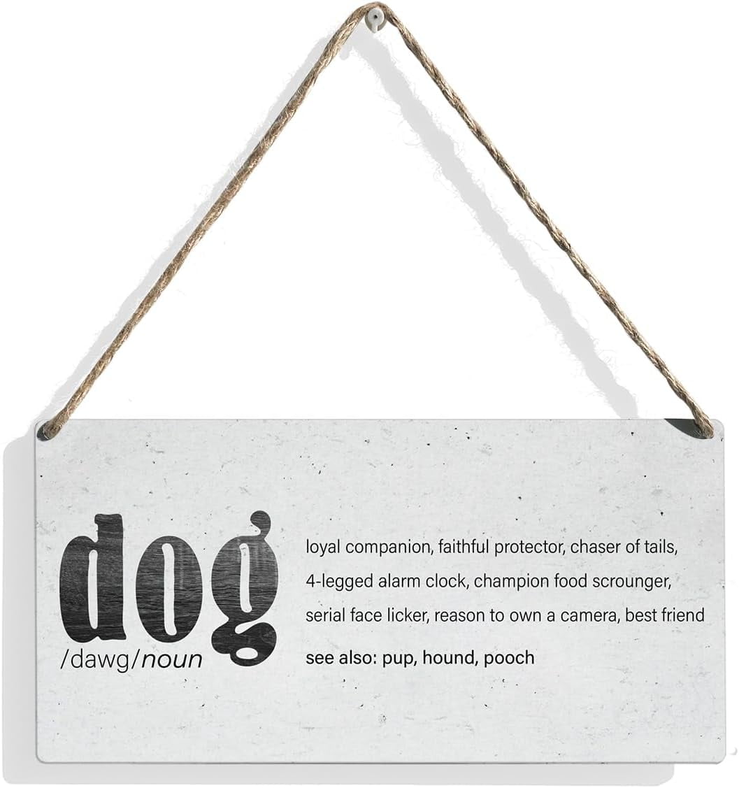 Wood Sign 10x5 Inch Dog Definition Wood Sign Dog Lovers Wooden Signs ...