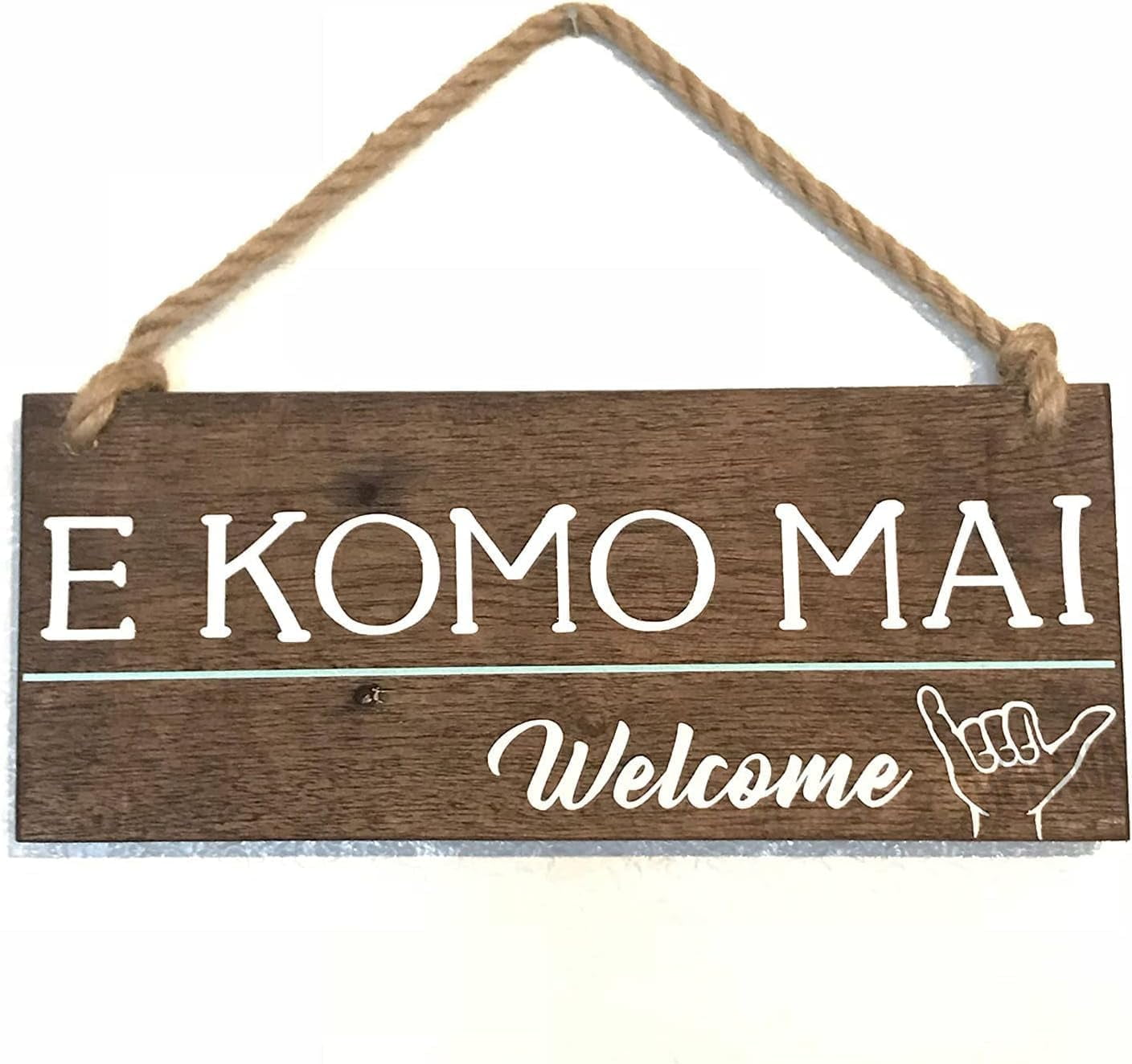 Wood Sign 10x5 Inch E Komo Mai Welcome Wood Sign,Hawaii Signs,Welcome ...