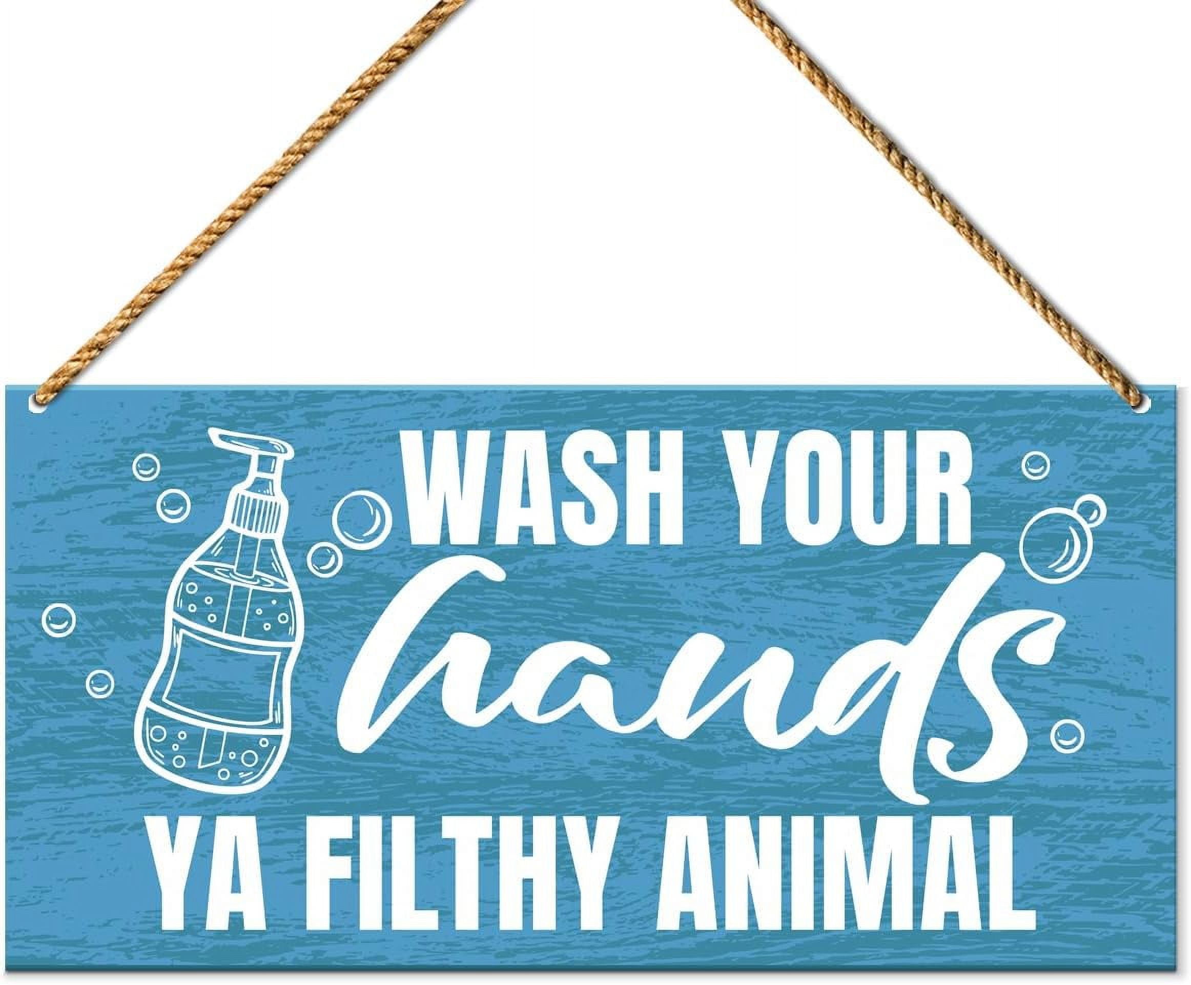 Wood Sign 10x5 Inch Funny Bathroom Wood Sign Guest Bathroom Decoration ...