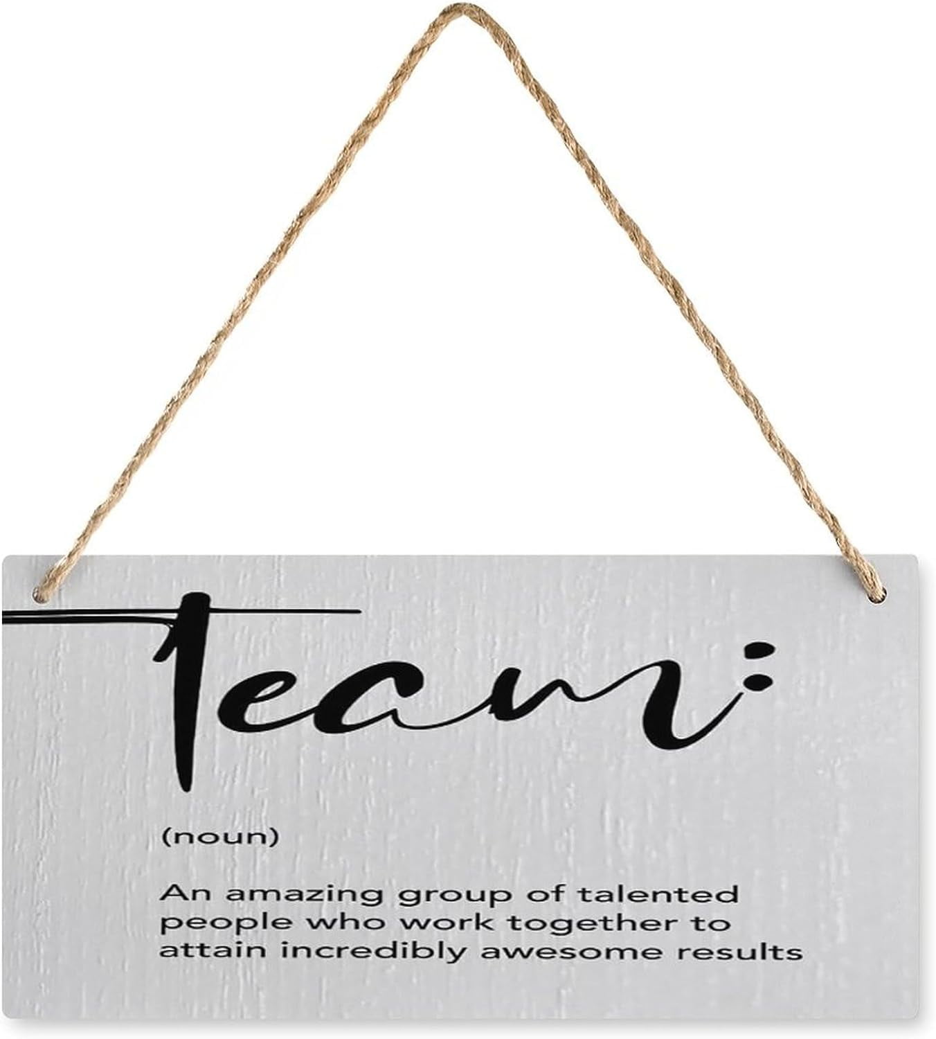 Wood Sign 10x5 Inch Inspirational Quotes Team Noun Cubicle Decor Rustic ...