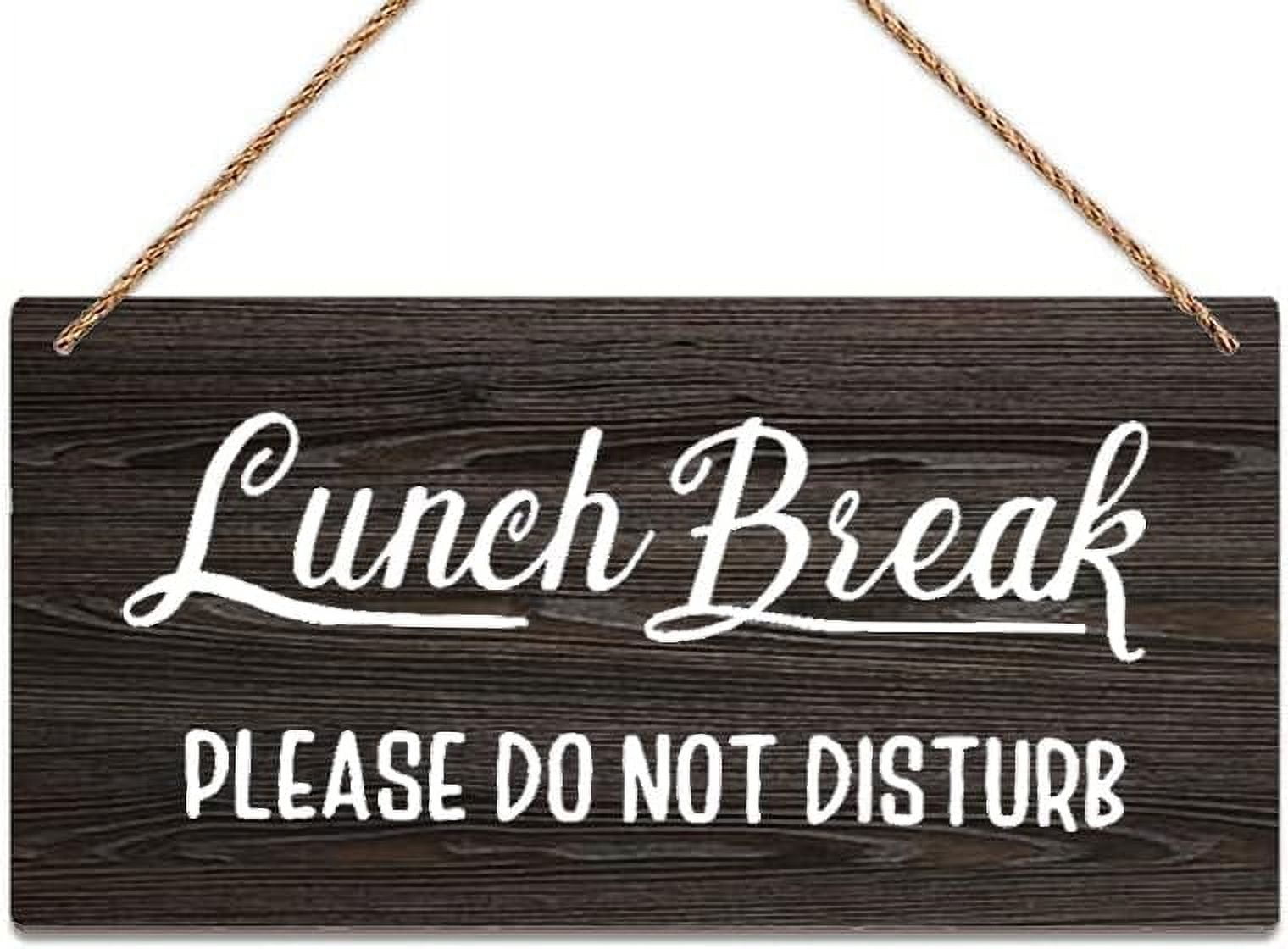 Wood Sign 10x5 Inch Lunch Break Sign Do Not Disturb Wood Sign Office ...
