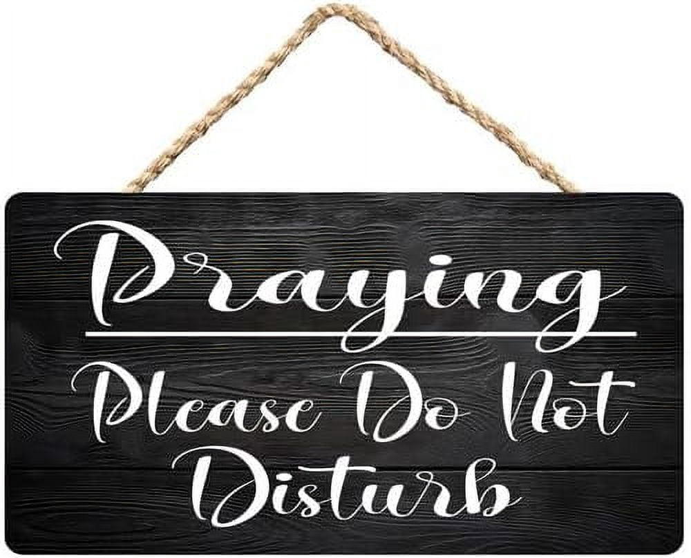 Wood Sign 10x5 Inch Meeting Progress Office Signs - Praying Please Do ...