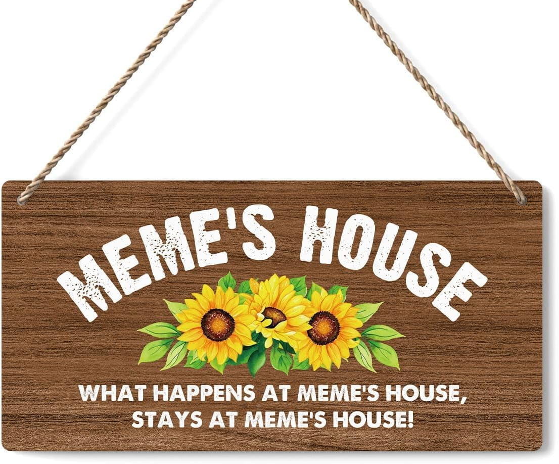 Wood Sign 10x5 Inch Meme Gifts Rustic House Wooden Sign, Outdoor Porch ...