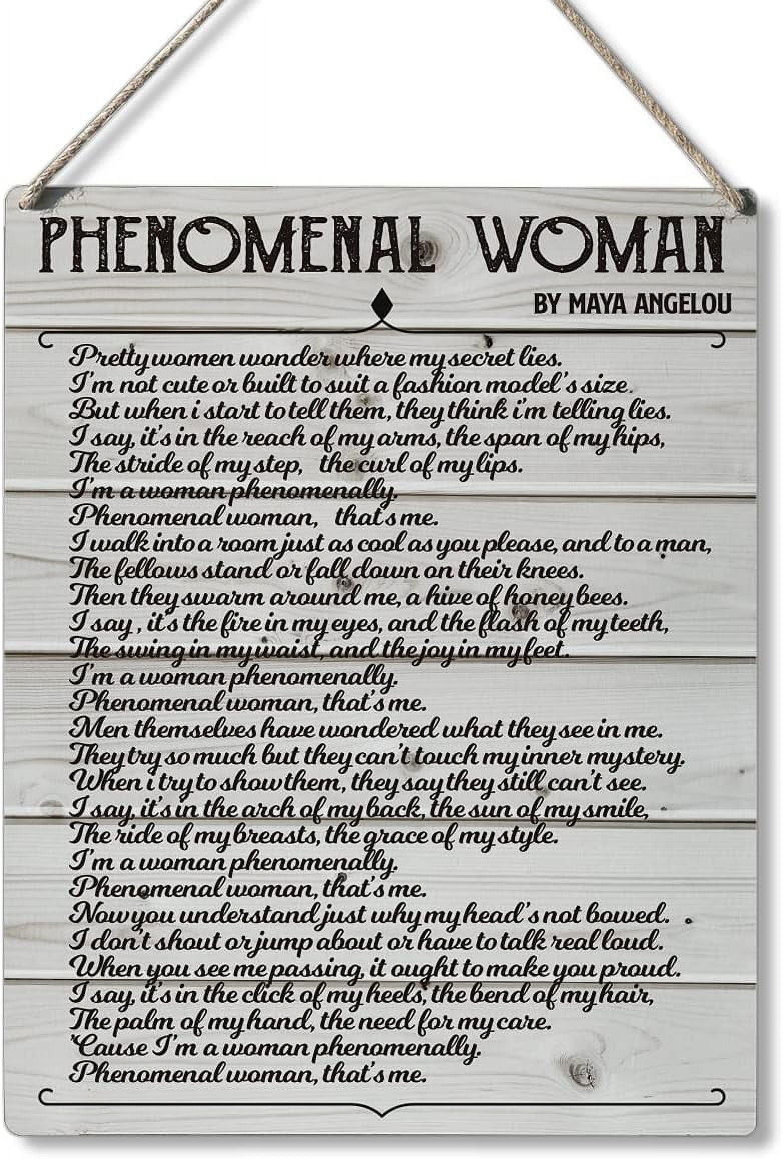 Wood Sign 10x5 Inch New Wood Sign Front Door Sign Phenomenal Woman by ...
