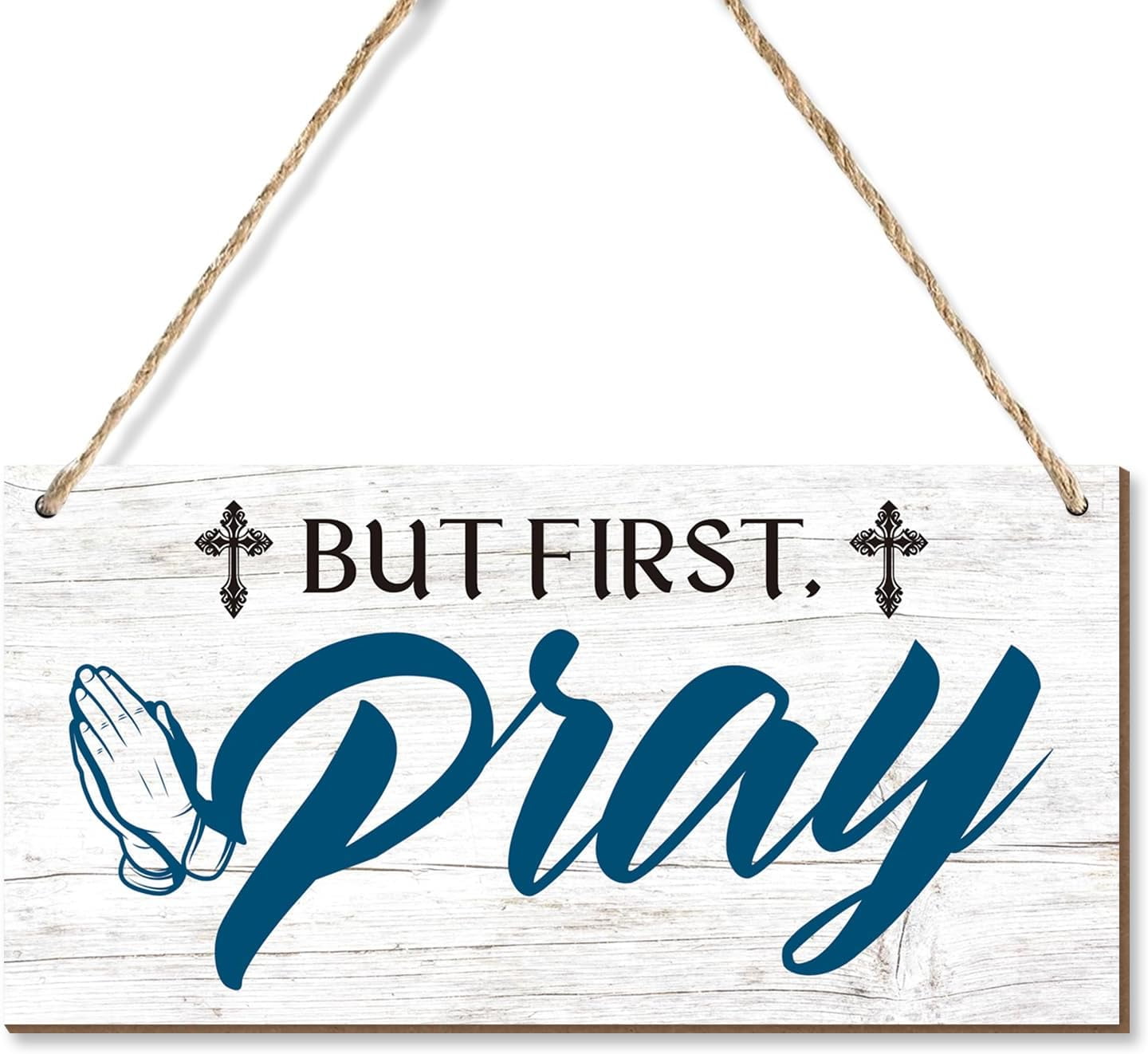Wood Sign 10x5 Inch Prayer Closet Essentials But First Pray Christian ...