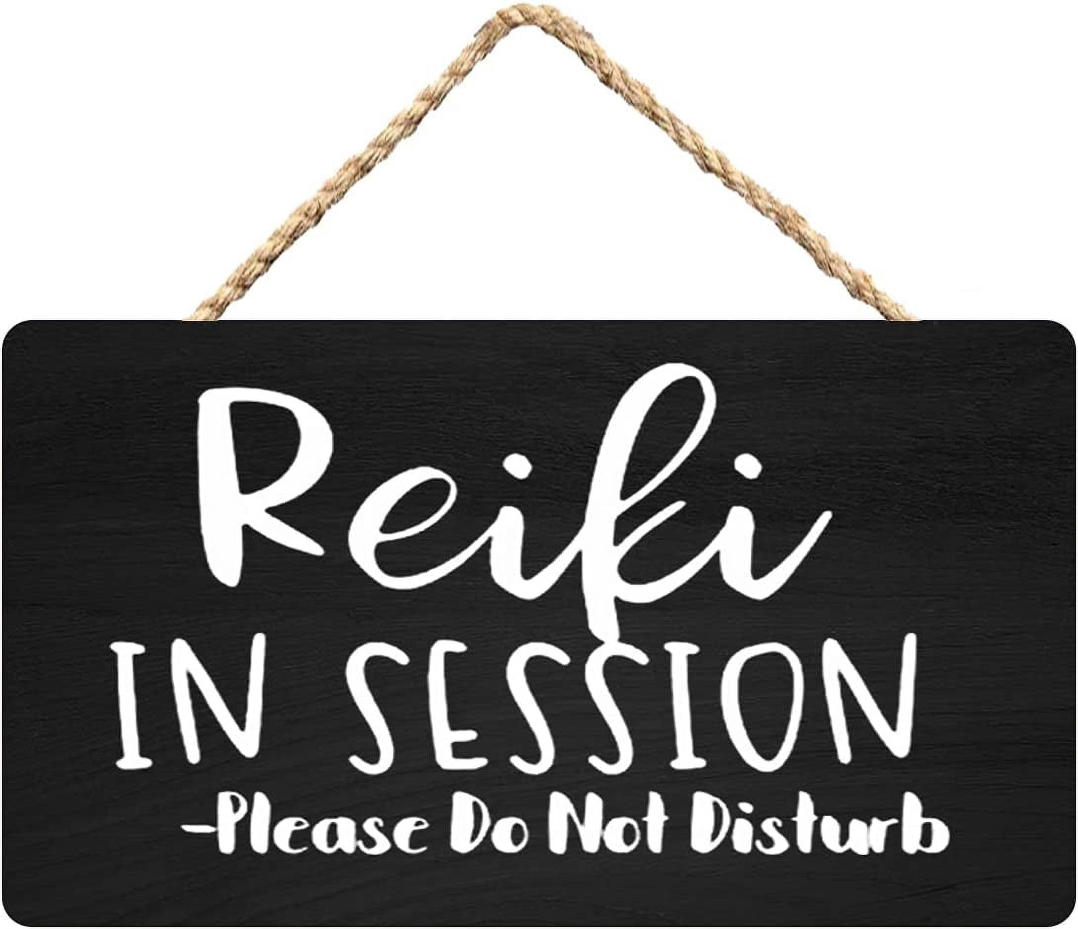 Wood Sign 10x5 Inch Reiki in Session Wood Sign Reiki Decor Wall Door ...