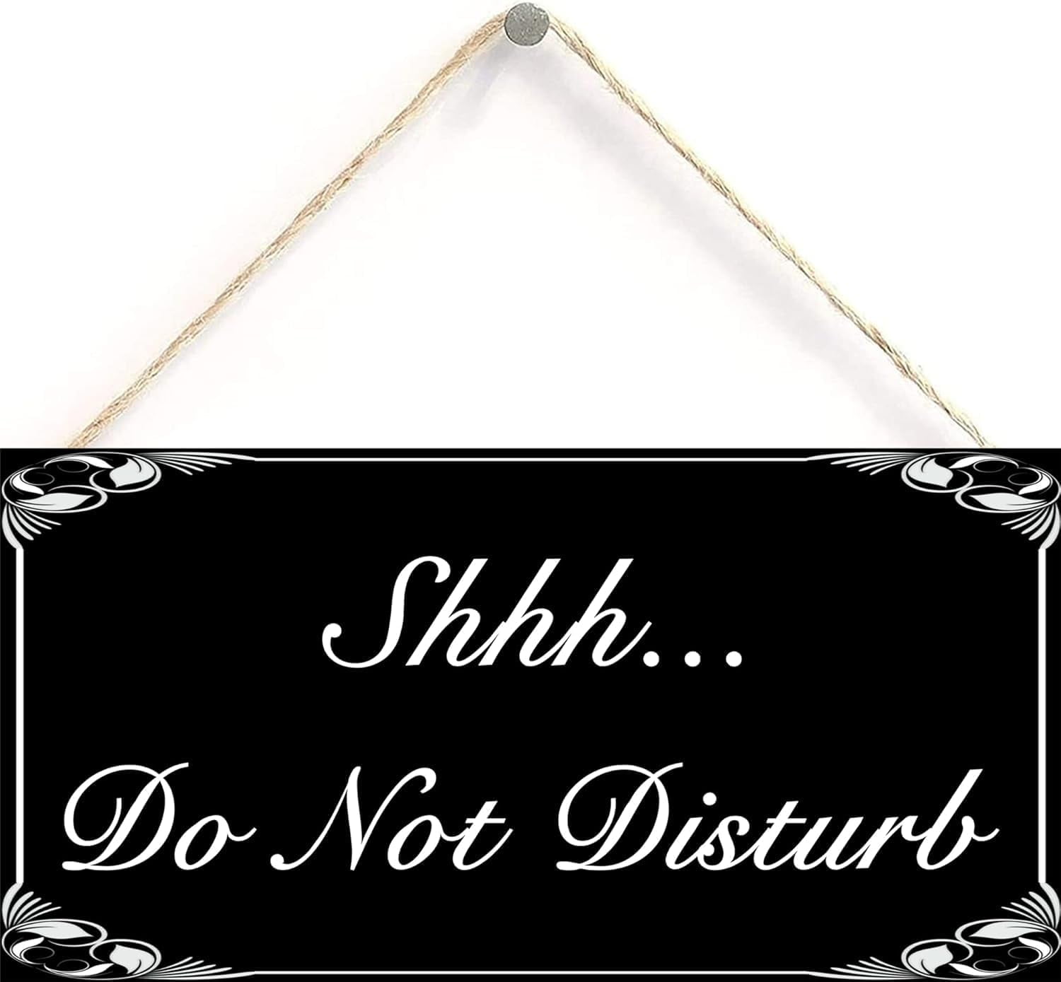 Wood Sign 10x5 Inch Shhh Do Not Disturb Hanging Signative Wood Sign ...