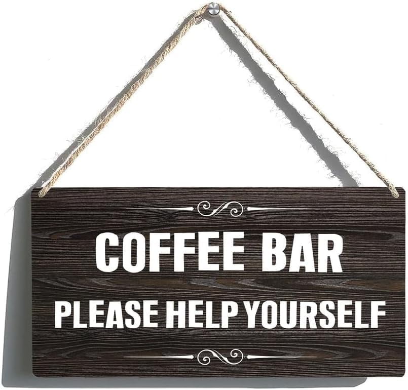 Wood Sign 10x5 Inch Sign Wall Art Definition Funny Coffee Bar Wood ...