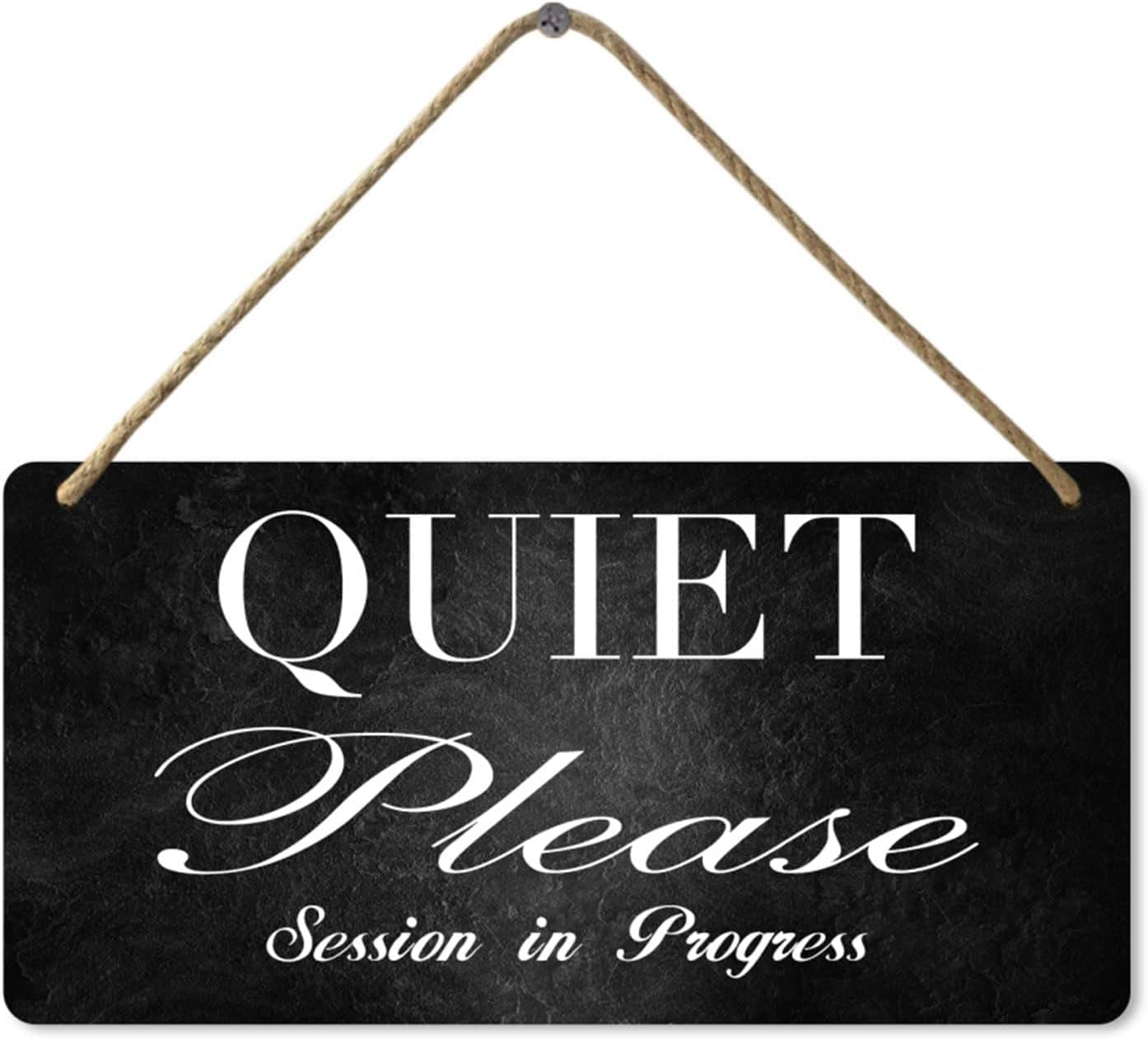 Wood Sign 10x5 Inch Vintage Quiet Please Session In Progress Wooden ...