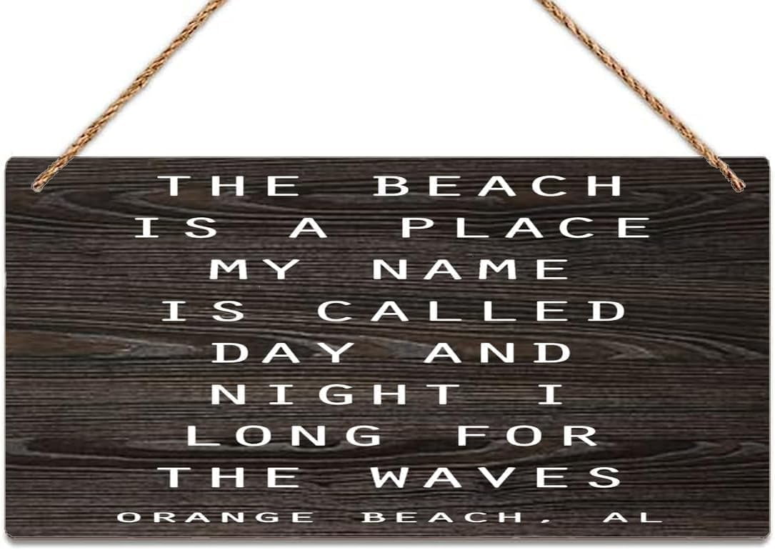 Wood Sign 10x5 Inch Wall Wood Sign Custom Beach Sign Beach Calling Sign ...