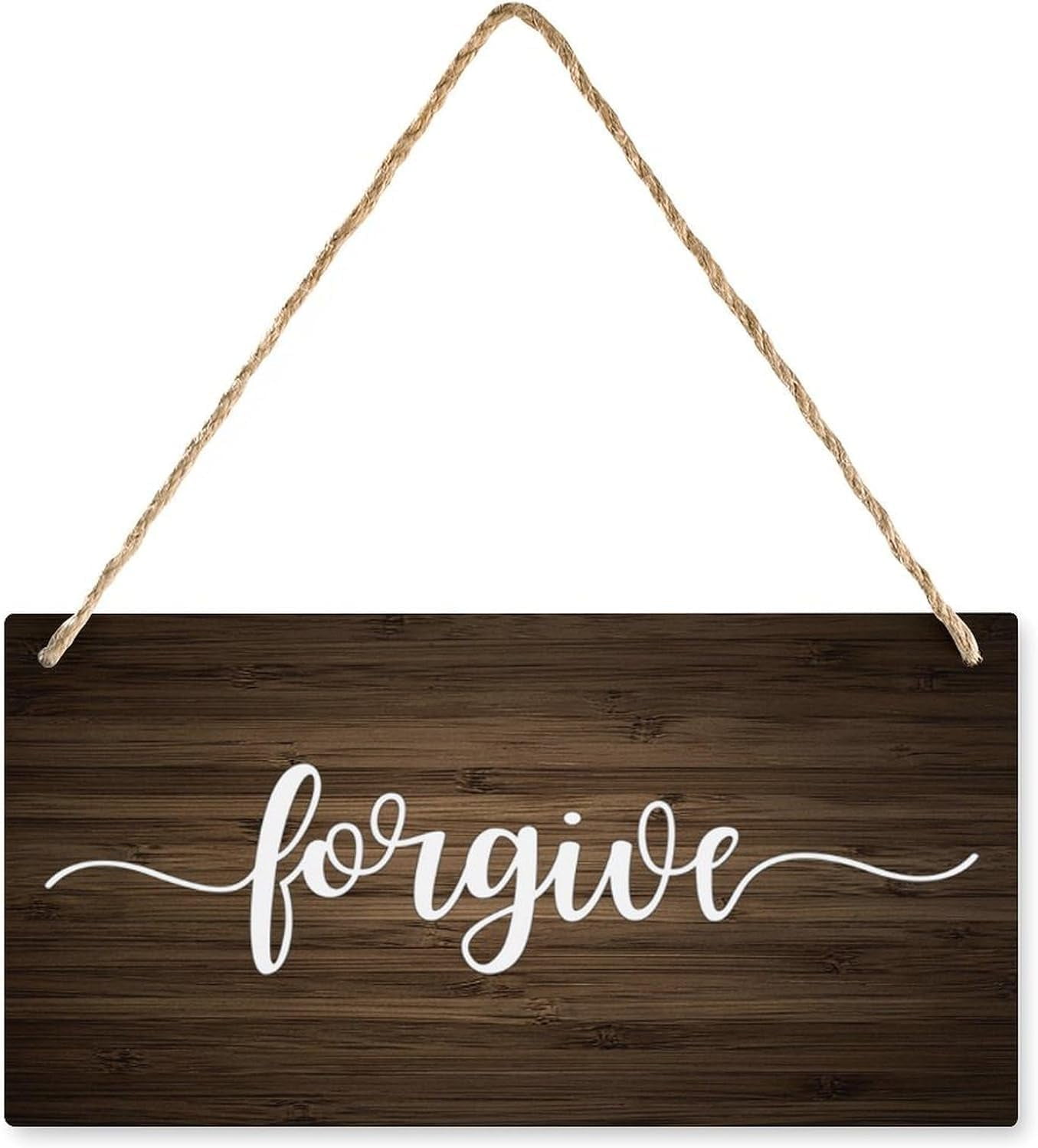 Wood Sign 10x5 Inch Wooden Wall Sign Forgive Board Wood Sign House Wood ...