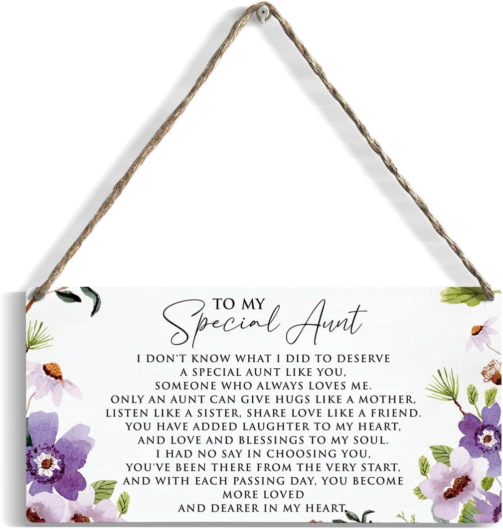 Wood Sign 5x10 Inch Aunt Gifts Wood Signs Thank You Gifts Inspirational ...