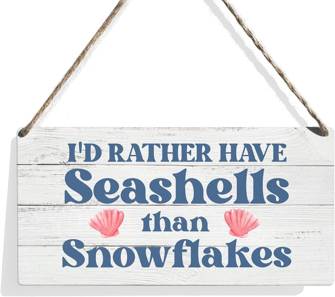 Wood Sign 5x10 Inch Beach Wooden Rustic Signs Home Wall Decor Country ...