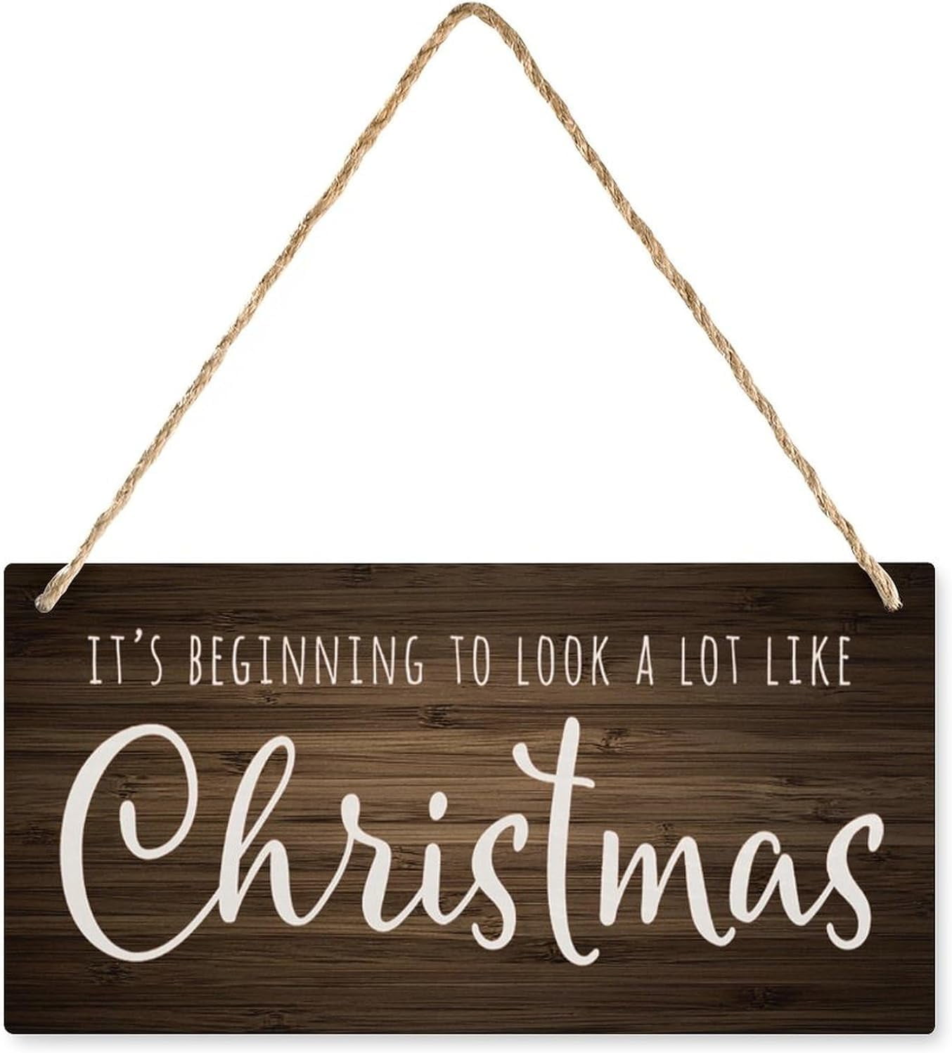 Wood Sign 5x10 Inch It'S Beginning To Look A Lot Like Christmas Wooden ...