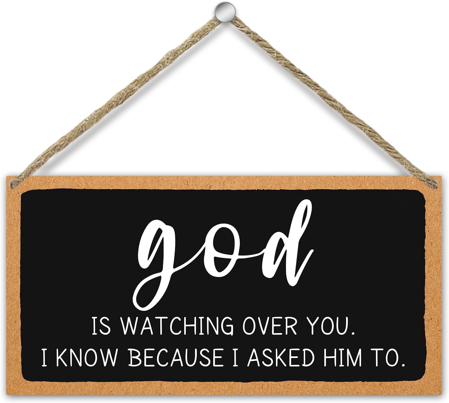 Wood Sign 5x10 Inch Christian Bedroom Wood Plaque With Rope Wall Art ...
