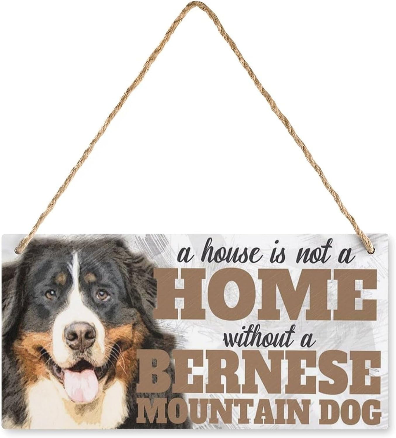 Wood Sign 5x10 Inch Cute Bernese Mountain Dog Wood Signs A House Is Not ...