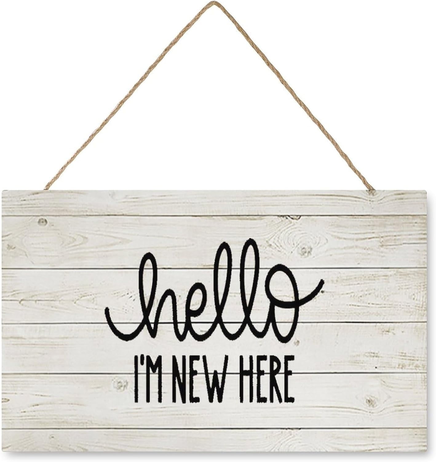 Wood Sign 5x10 Inch Decor Sign Hanging Wood Sign Hi I'M New Here ...