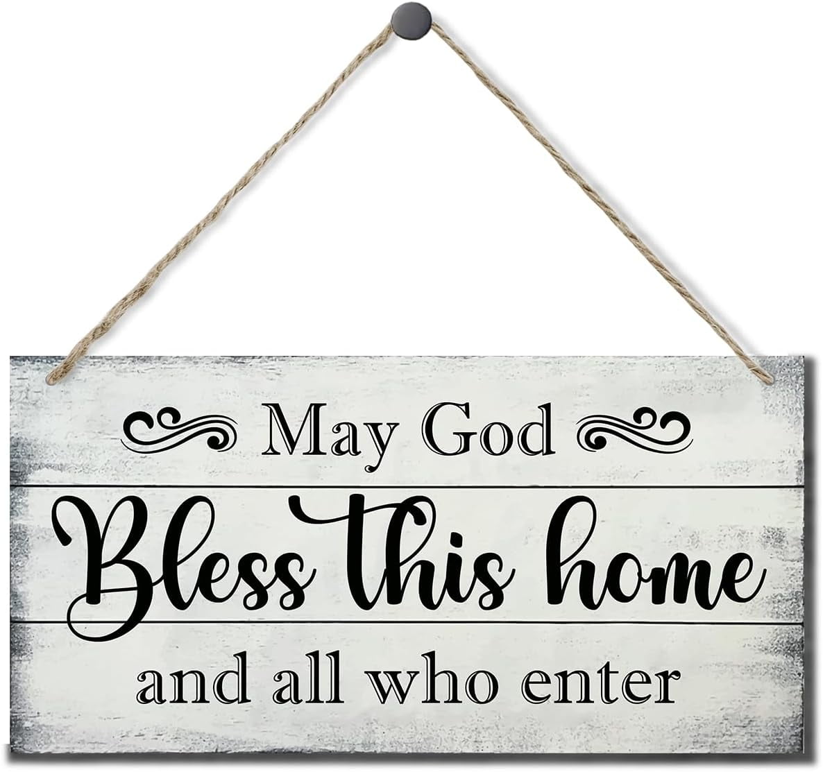 Wood Sign 5x10 Inch Decorative Sign God Bless Sign Wood Wall Art Rustic ...