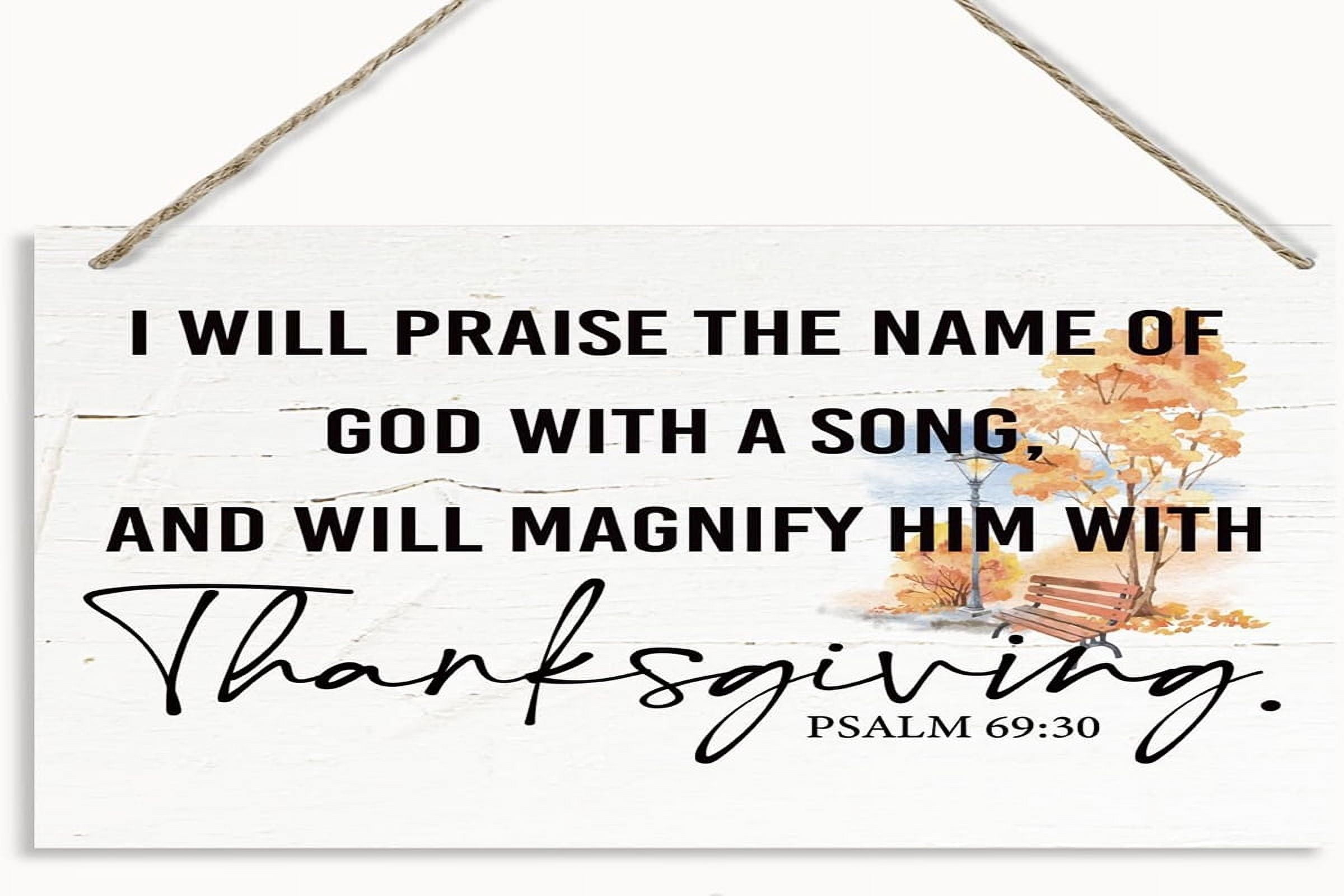 Wood Sign 5x10 Inch Fall Wall Art Christian Decor Sign Psalm 6930 Sign ...