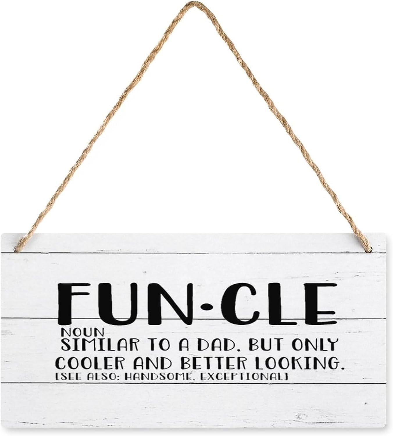 Wood Sign 5x10 Inch Funcle Defined Funny Wall Decor Signs Farmhouse ...