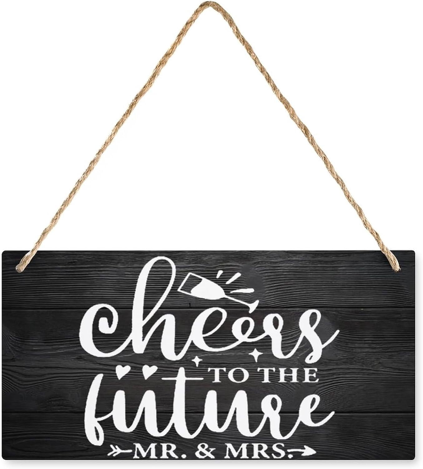 Wood Sign 5x10 Inch Funny Farmhouse Style Wood Sign Cheers To The ...