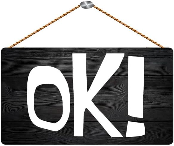 Wood Sign 5x10 Inch Funny Home Wood Sign Ok Print Ok Poster Fun Wall ...