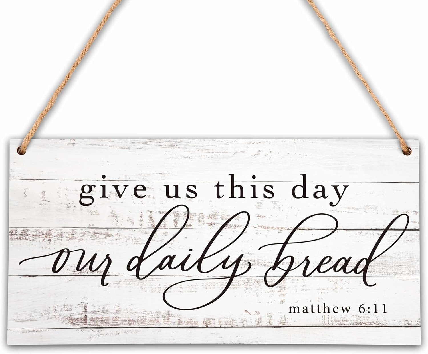 Wood Sign 5x10 Inch Give Us This Day Our Daily Bread Wall Decor Dining ...