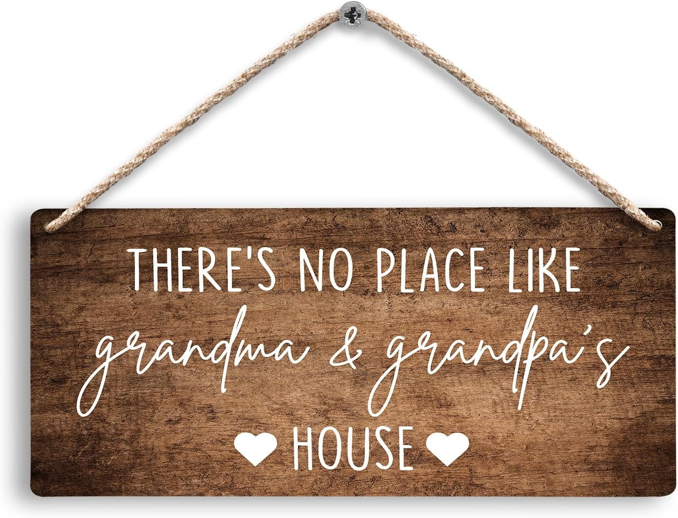 Wood Sign 5x10 Inch Grandma Grandpa'S House Hanging Wooden Signs ...