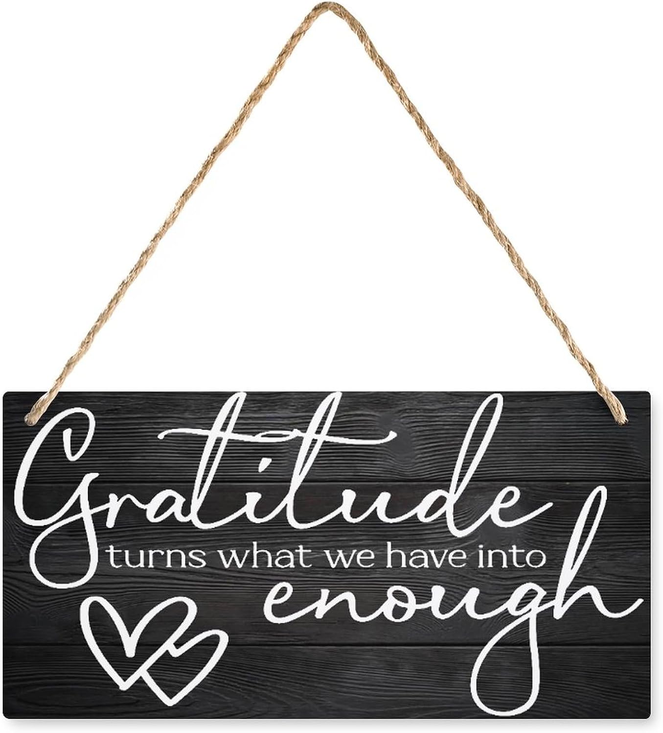Wood Sign 5x10 Inch Gratitude Turns What We Have Into Enough Wood ...