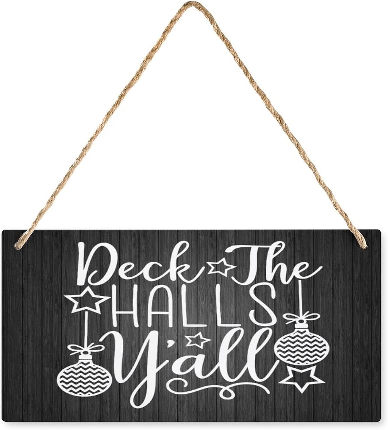 Wood Sign 5x10 Inch Hanging Wood Signs Home Decorative Deck The Halls Y ...