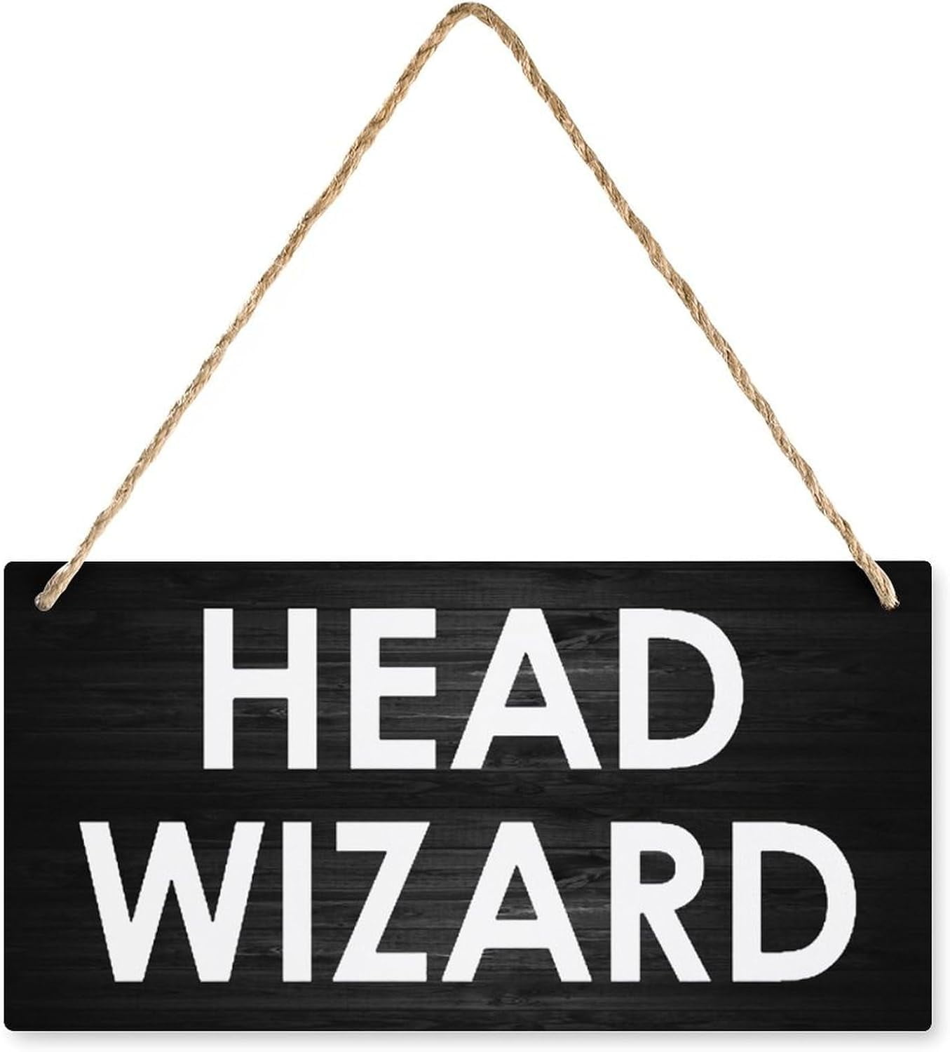 Wood Sign 5x10 Inch Hanging Wood Signs Home Decorative Head Wizard ...