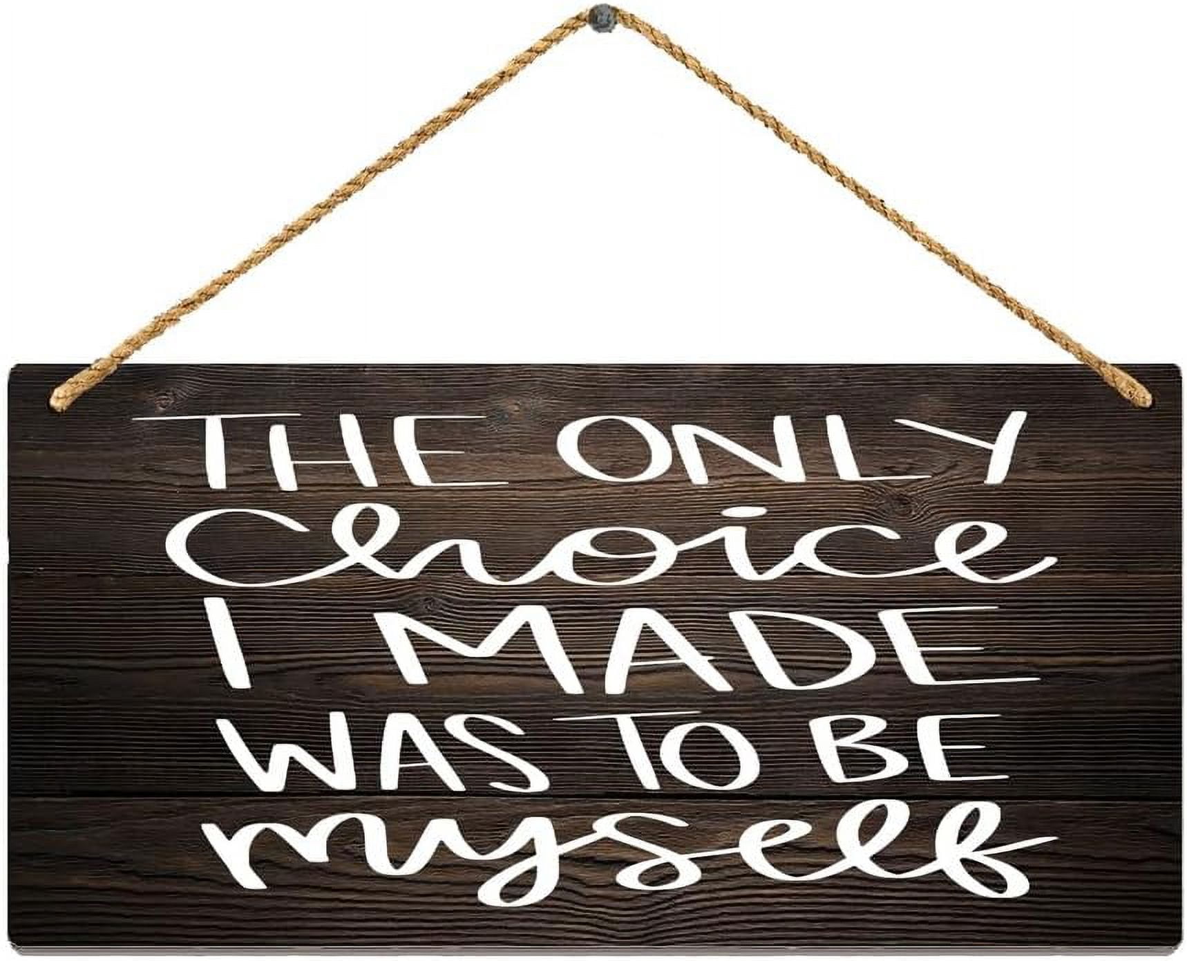 Wood Sign 5x10 Inch Hanging Wood Signs Be Myself Sign Gay Pride Sign ...