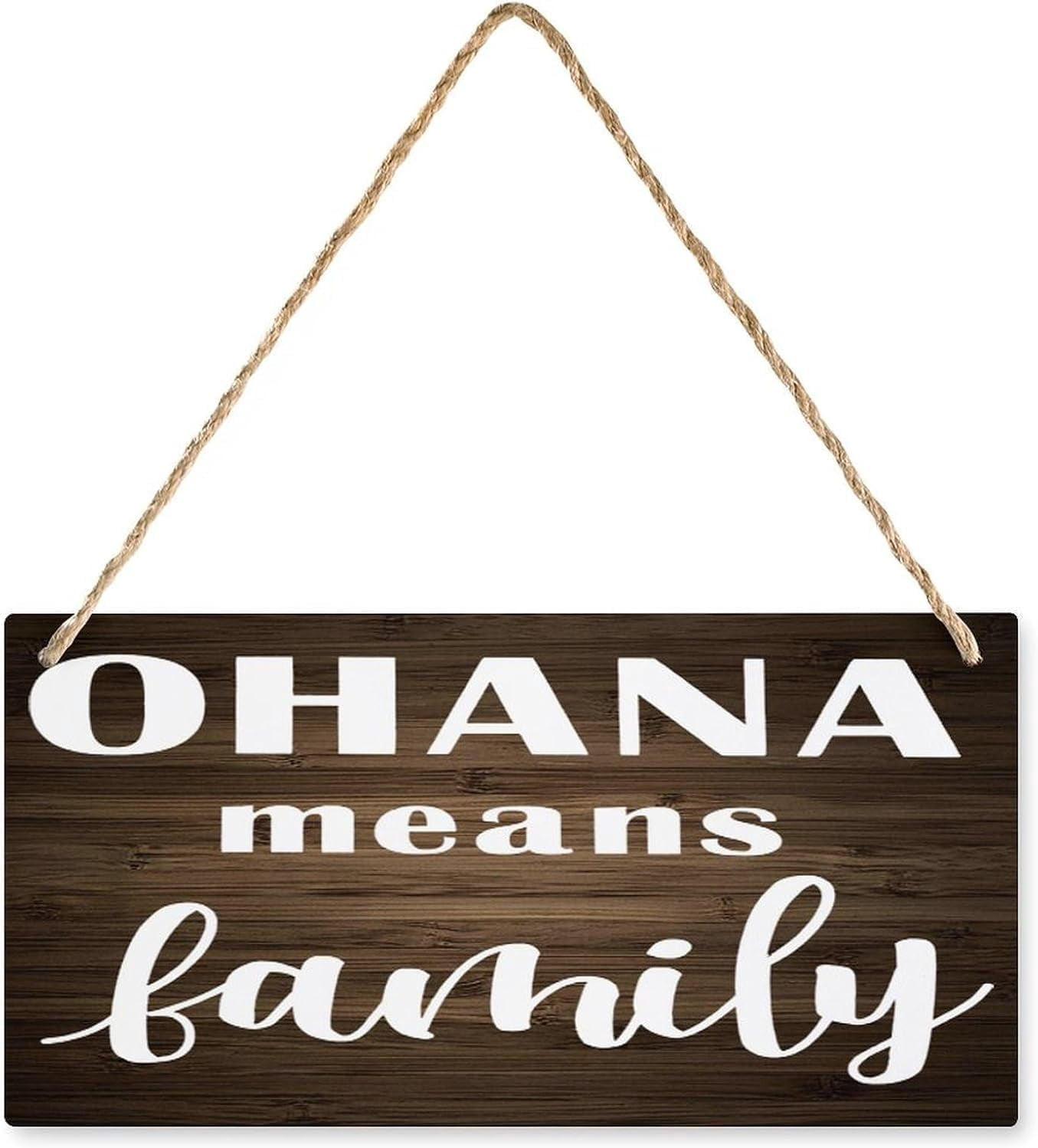 Wood Sign 5x10 Inch Hanging Wooden Plaque Ohana Means Family Wooden ...
