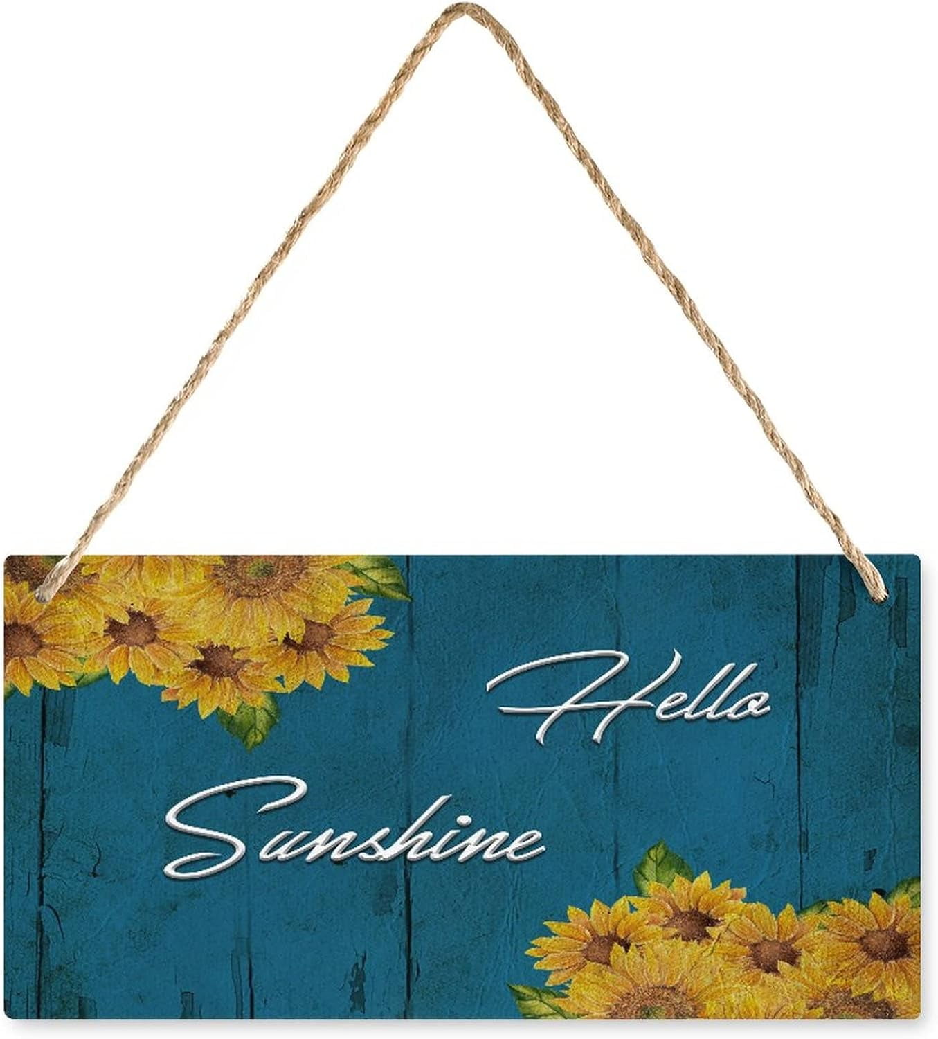 Wood Sign 5x10 Inch Hello Sunshine Wood Signs Hello Sunshine Sunflower ...