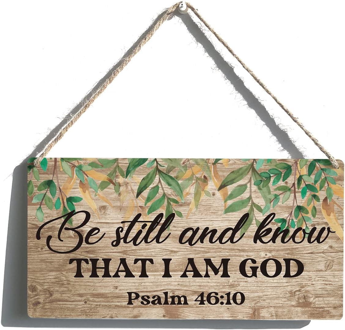 Wood Sign 5x10 Inch Inspirational Bible Gift Wood Signs Be Still And ...