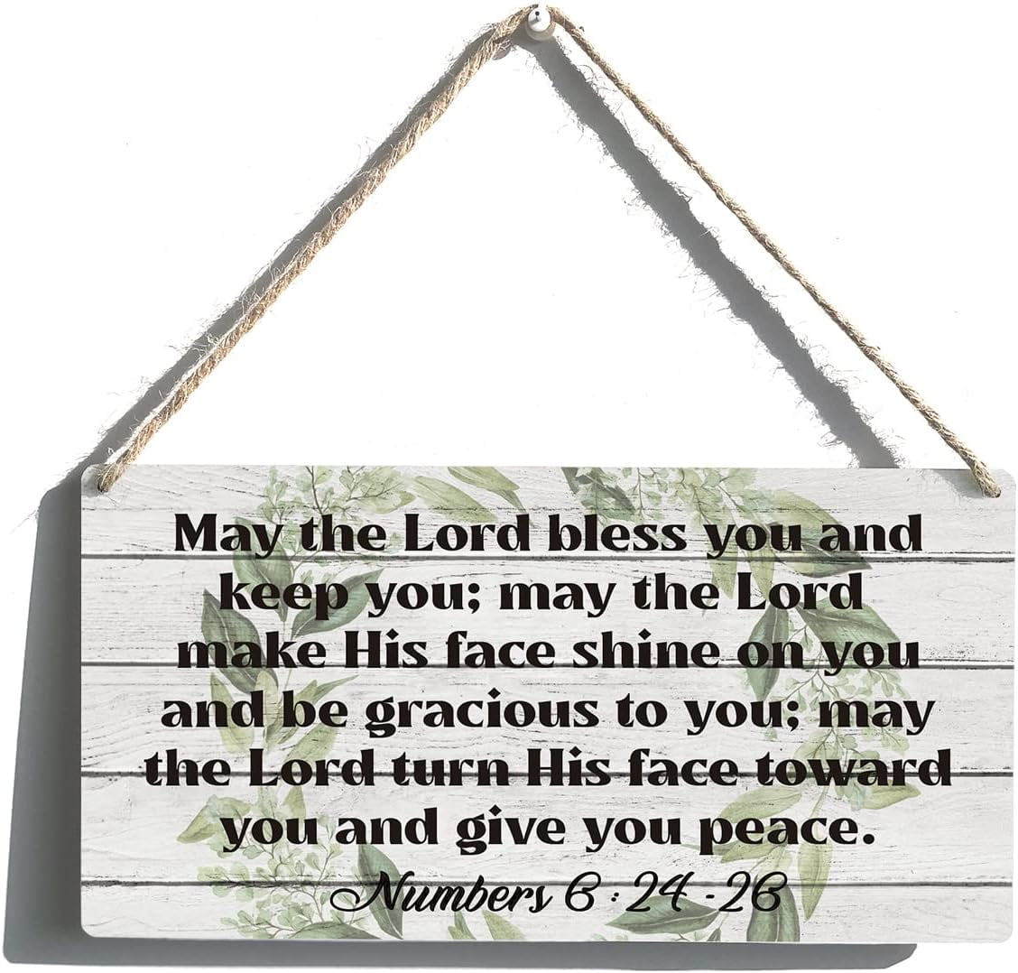Wood Sign 5x10 Inch Inspirational Bible Gift Signs May The Lord Bless ...