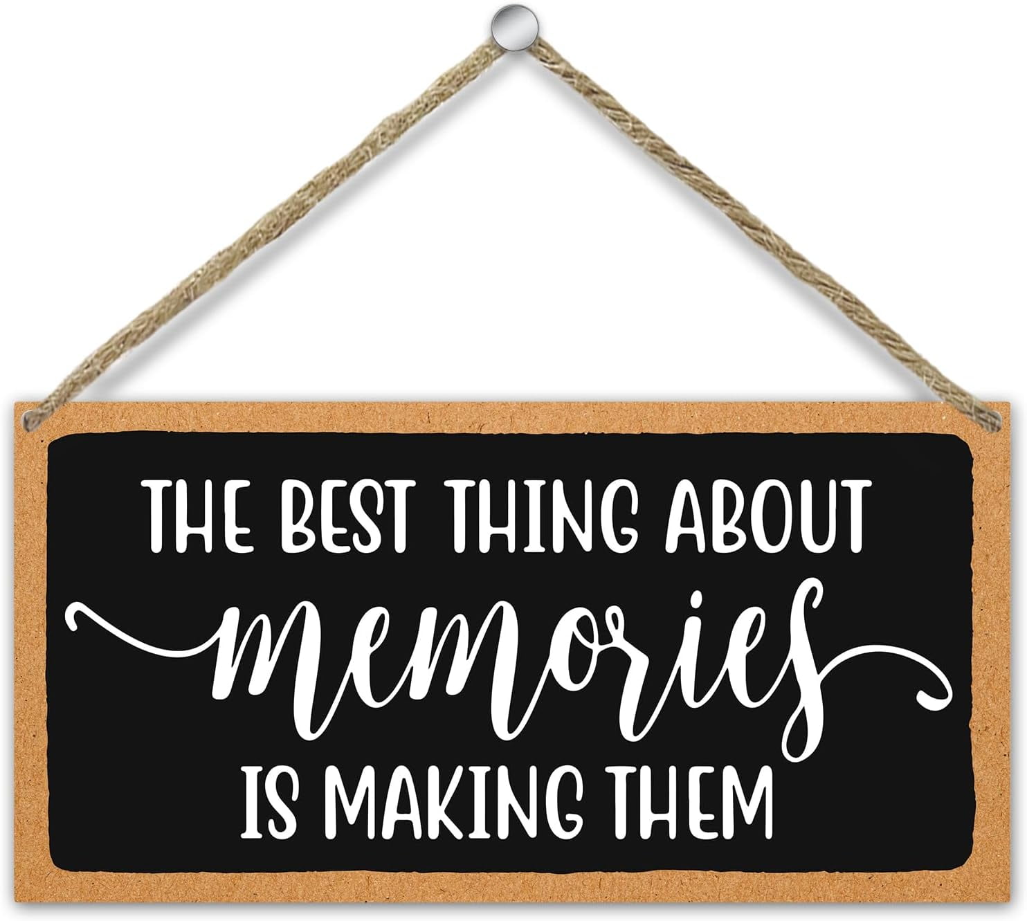 Wood Sign 5x10 Inch Inspirational Kitchen Wood Plaque With Rope Wall ...