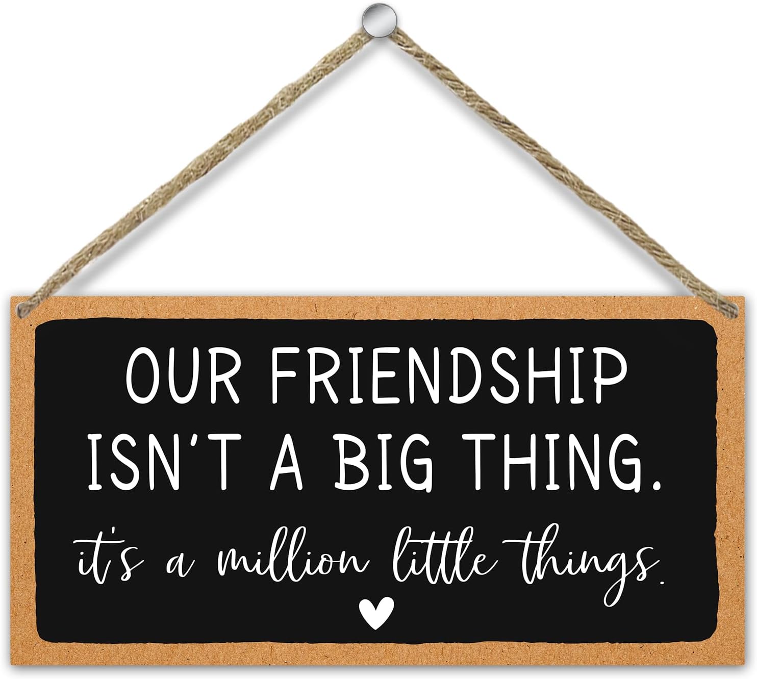 Wood Sign 5x10 Inch Inspirational Kitchen Wood Plaque With Rope Wall ...