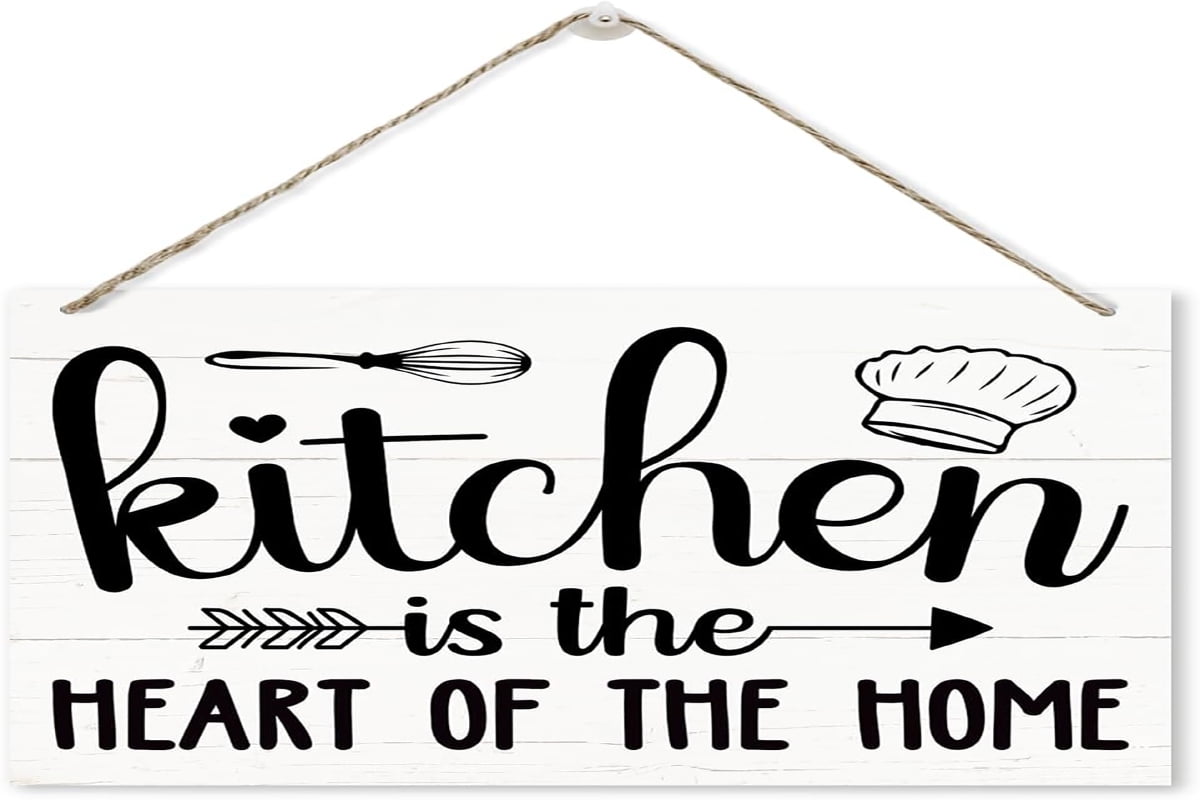 Wood Sign 5x10 Inch Kitchen Decor Kitchen Is The Heart Of The Home Sign ...