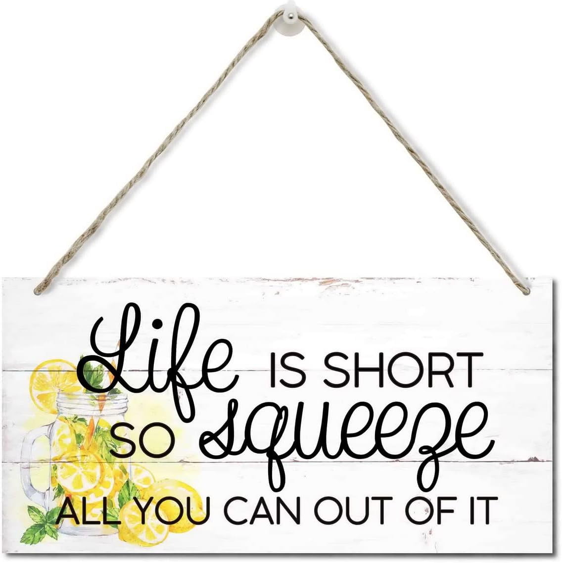 Wood Sign 5x10 Inch Lemon Wood Signs Life Is Short Squeeze All You Can ...