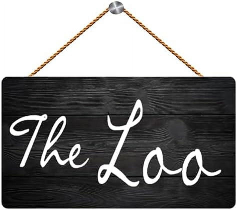 Wood Sign 5x10 Inch The Loo Bathroom Restroom Wc Wooden Sign Hanging ...