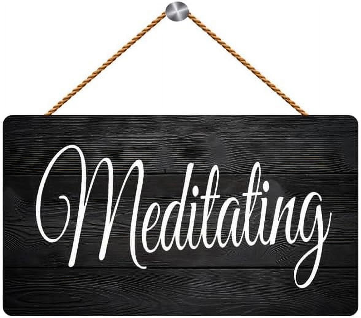 Wood Sign 5x10 Inch Meditating Wood Sign In Session Please Do Not For ...