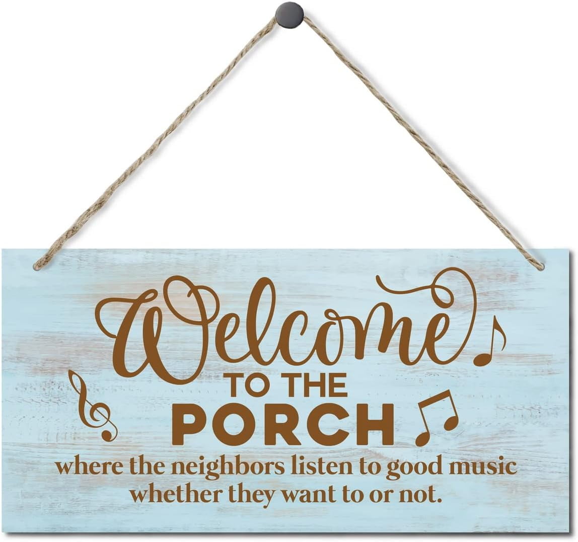 Wood Sign 5x10 Inch Modern Rustic Wood Signs Welcome To The Porch ...